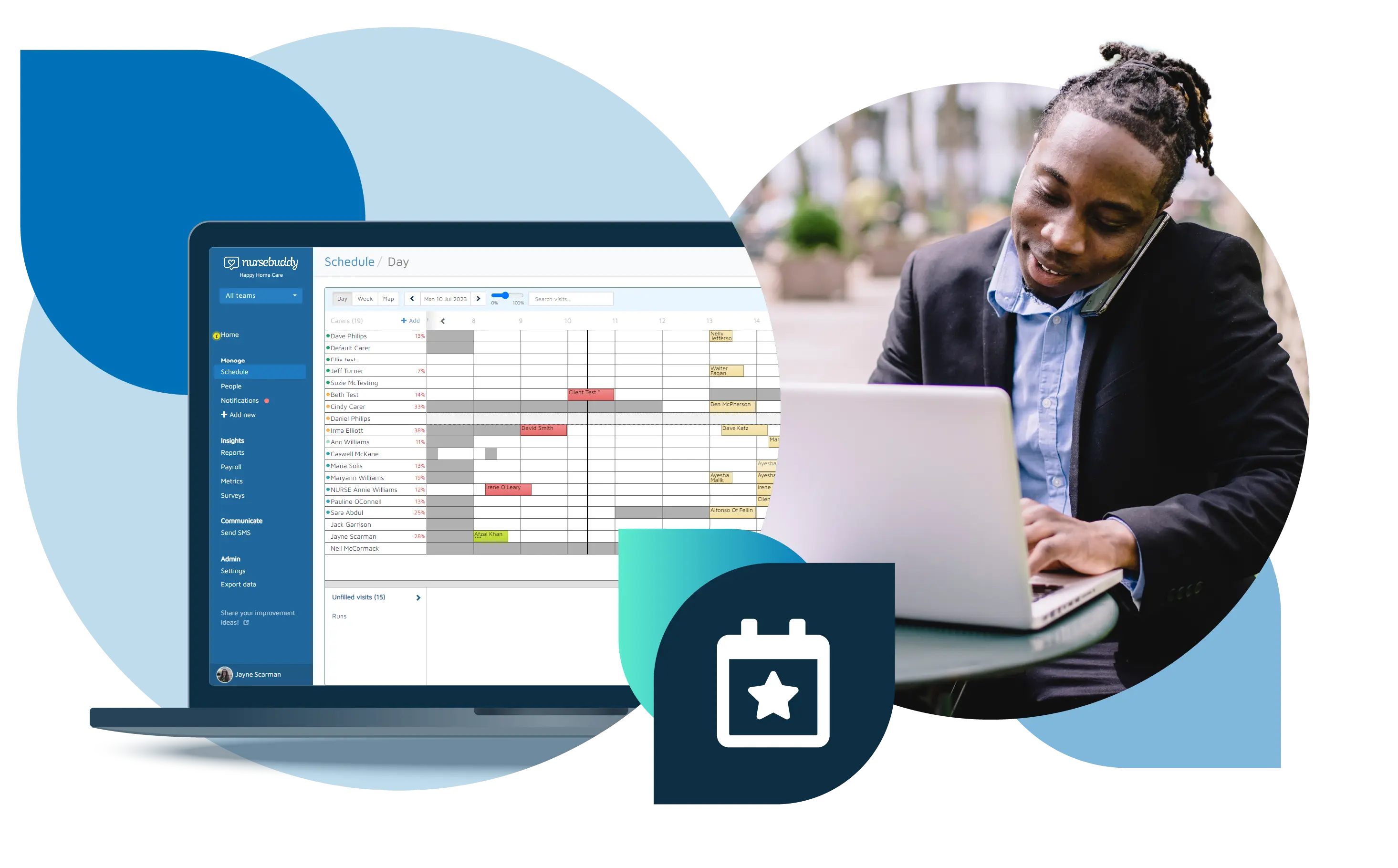 Scheduling | Home care rostering software | Nursebuddy